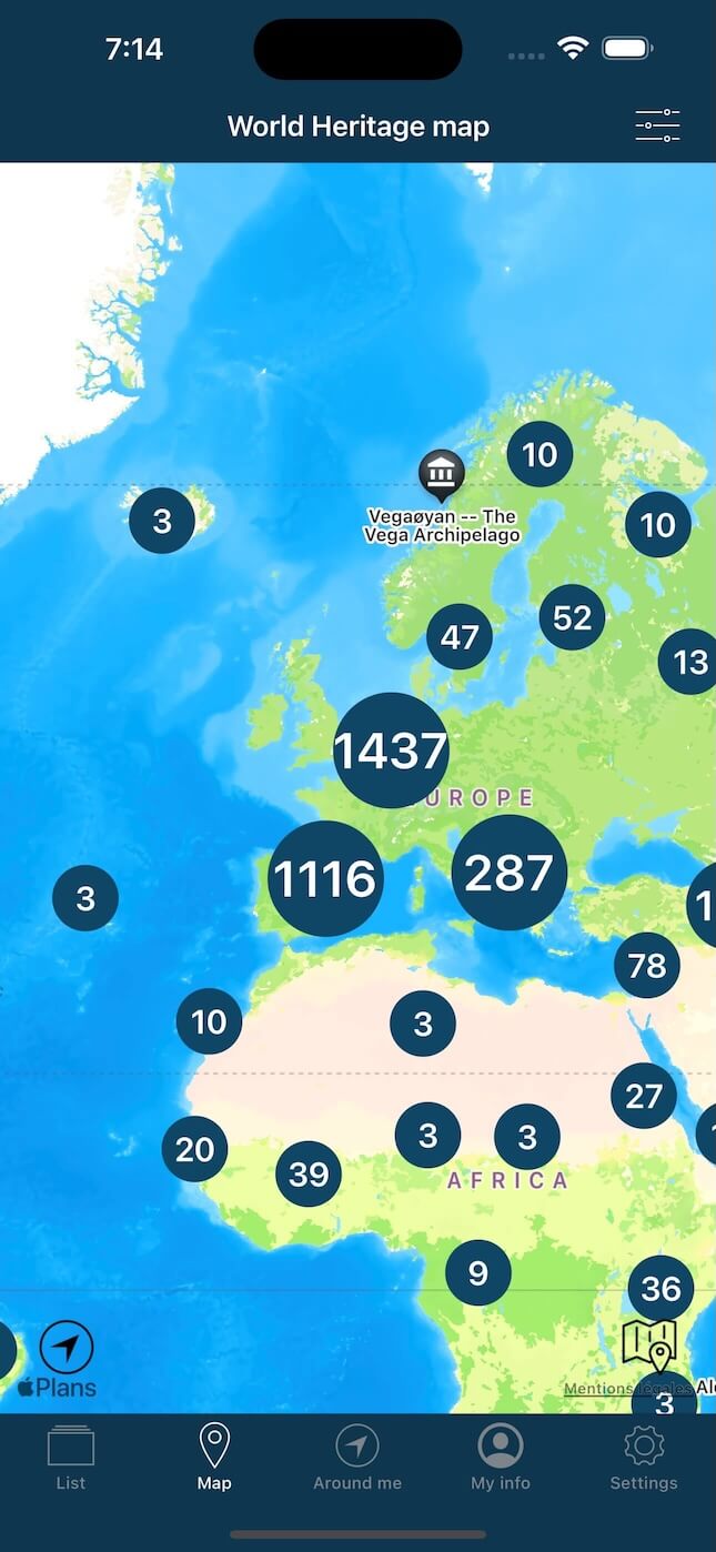 World Heritage App - Mobile App für iOS/iPadOS und Android
